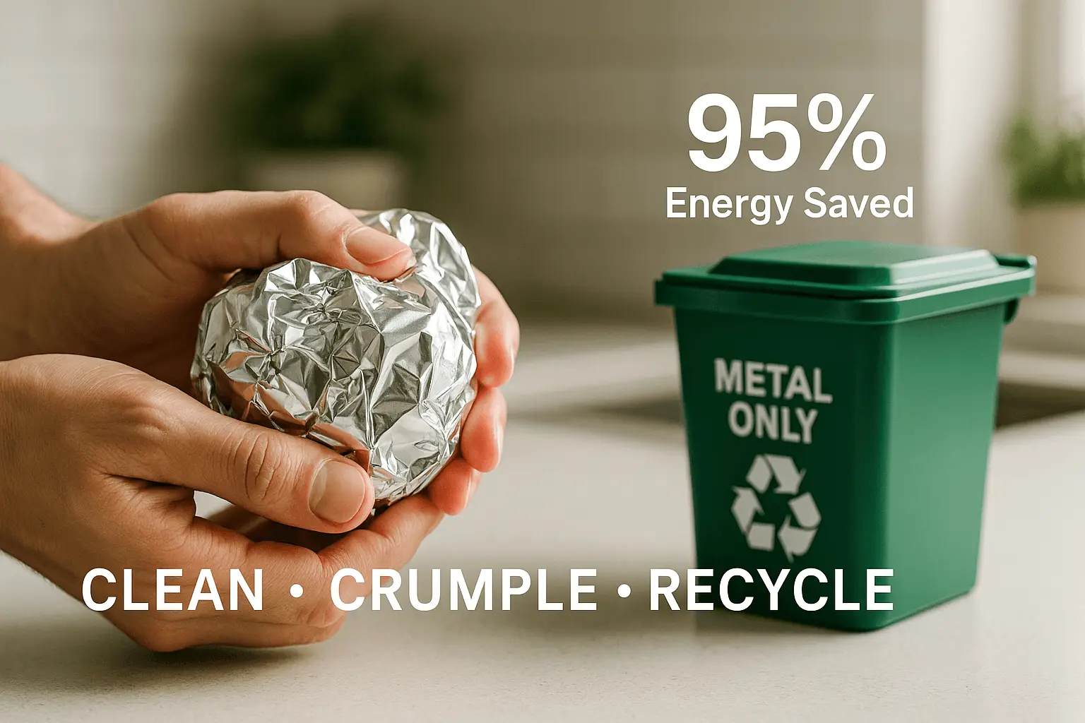 Aluminium Foil Recycling Guide | Clean, Crumple & Recycle